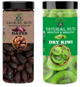 natural nutz Pack of Dates & Dry Kiwi (200gX2) 400g Kiwi, Wet Dates ...