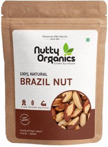 Nutty Organics Natural Brazil Nuts - (Grade A ++ Nuts, Premium Jumbo ...