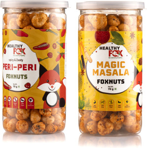 Healthy Fox Roasted & Flavoured Peri Peri_Magic Makhana-Jar, Crispy ...