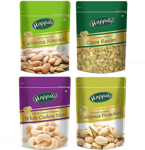 Happilo Premium Dry Fruits Combo California Almonds, Raisins, Cashews ...