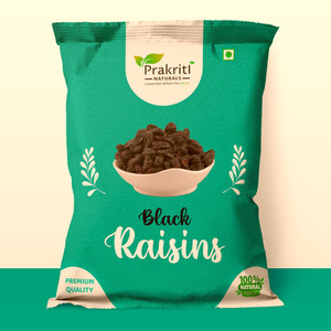 Prakriti Naturals Seedless Black Raisins - 1kg | Dried Black Kishmish ...