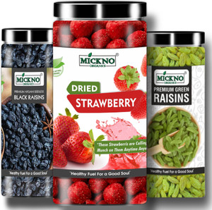 mickno organics Combo - Dried Whole Strawberry, Green Raisin, Seedless ...