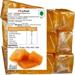 Phalfool Mango Amavat Aam Papad (Orange Colour) Khatha Meetha (400 g ...