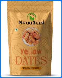 Natrixeed Yellow Dry Dates | Natural Khajoor | Ideal for Snacking | Dry ...