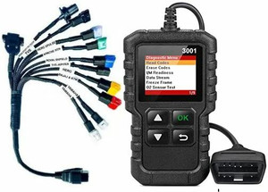 Xsentuals LAUNCH 3001 OBD Scanner + BS6 Bike 11 Coupler OBD Tool Cable ...