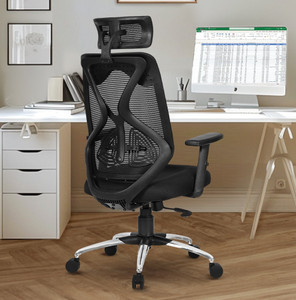 Da URBAN Merlion Black High Back Ergonomic Mesh Office Mesh Office ...