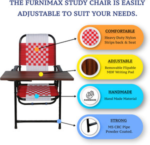 FURNIMAX Folding Study Chair Nylon Heavyduty Niwar Patta Strips ...