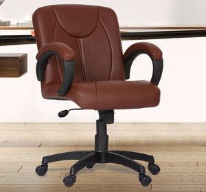 Da URBAN Deaver Brown Revolving | Mid Back | Ergonomic | Home & Office ...