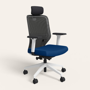 Godrej Interio Greta High Back White Body Fabric Office Executive Chair ...