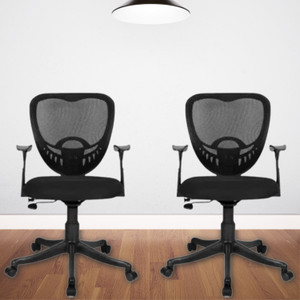 KVS INDIA Delta Medium Back Mesh Office Chair Adjustable Lumber Support ...