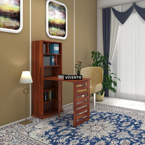 VIVENTO Sheesham Wood Office Study Table With Folding Table Top For ...