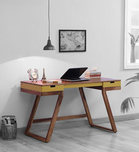 Rustic Interio Solid Wood Study Table Price in India - Buy Rustic ...