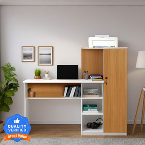 Trevi Krystal Study Engineered Wood Office Table Price in India - Buy ...