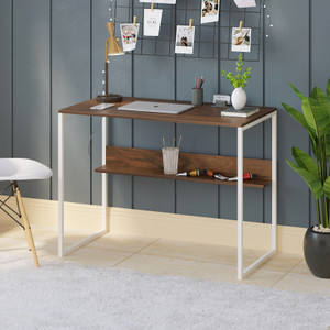 BLUEWUD Corbyn Solo Laptop Table for Home or Office, WFH Desk with ...