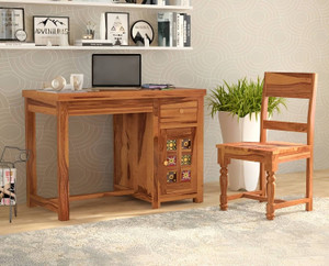 ARCHIWOOD Rosewood ( Sheesham ) Solid Wood Study Table Price in India ...