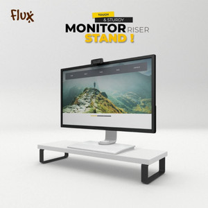 Flux Flux Wooden Monitor Stand Organizer & Wall Mounted Plant Shelf ...
