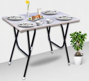 EuroQon Space Saver Foldable Imported Engineered Wood 4 Seater Dining ...