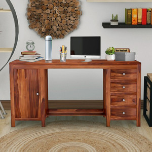 WoodenPoint Solid Wood Office Table Price in India - Buy WoodenPoint ...