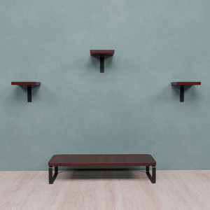 Flux Flux Multi-Functional Monitor Stand & 3.1 Speaker Stand Combo(Red ...