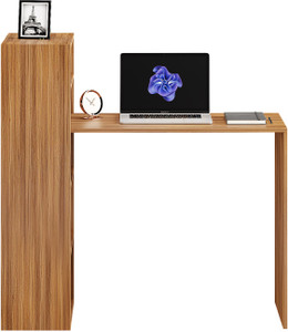 WOODWIDER Remi WFH Computer Table & Gaming Desk with Bookshelf ...