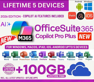 MICROSOFT Office 365 Professional Plus (5 Users/PC, Lifetime Validity ...