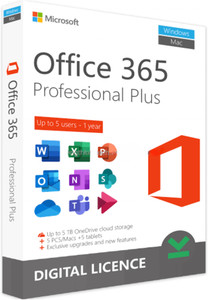 MICROSOFT Office 365 Professional Plus For 5 Users/PC (Lifetime ...