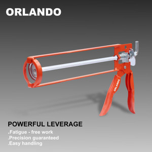 Orlando ORL0004 Silicon Gun, Heavy Duty Silicon Caulking Gun Orange ...