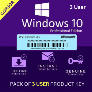 CORSOR WINDOWS 10 Professional 3 Users Product key (Multi User) Updated ...