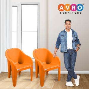 AVRO furniture 9100 MATT AND GLOSS Orange Plastic Outdoor Chair Price ...