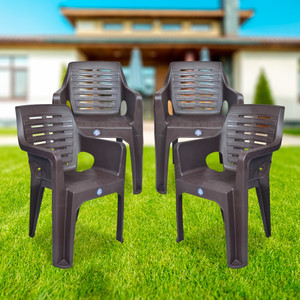 HELLO Superior Quality Plastic Arm Chair for Garden Home Office Outdoor ...