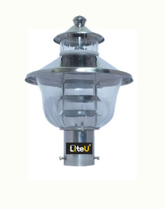 LiteU Apple Chrome Unbreakable Glass Stainless Steel Gate Lamp Pack of ...