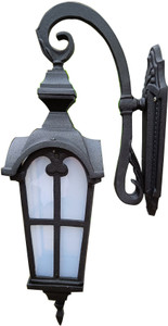 kiyah Lights B22 Holder Black Tecture Aluminium Wall Light For Pillar ...