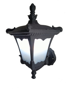 kiyah Light B22 Holder Black Tecture Wall Light for Pillar, 38x24cm ...