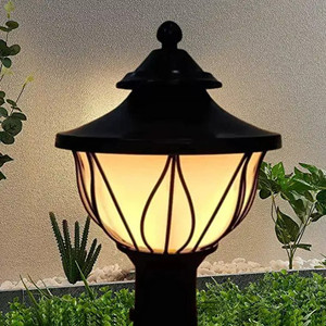 THE LITES OF SIGNETURE Waterproof Outdoor Lotus Gate Pillar Light for ...