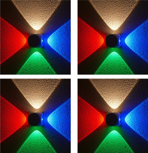 SK ASHOKA 8 W 4 Way Multicolor Round Shape LED Outdoor Elevation Up ...