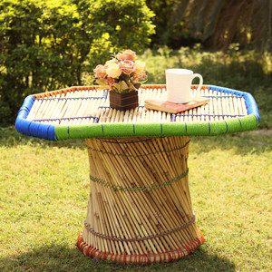 FurniGully Medium Bamboo, Cane Table Bamboo Outdoor Table Price in ...