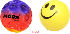 AncientKart High Bounce Moon ball with Smiley Sponge ball set of 2 ...