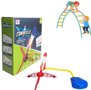 Zuuluzrs Jump Rocket Stomp Launcher Air-Powered Foam Rocket Toy High ...