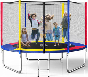 HOP N PLAY 10 Feet Jumping Heavy Duty Jhula Trampoline with Net for ...