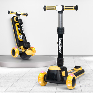 baybee 3 Wheel Folding Skate Baby Runner Scooter for Kids with Led PU ...