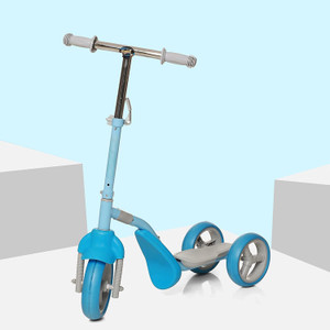 BAZKU Scooter for Kids 3 Wheeler Foldable Kick Skating Cycle with Brake ...