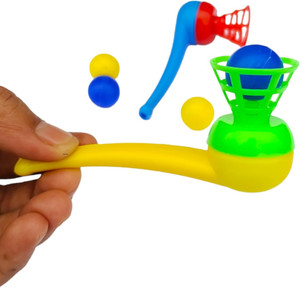 ROSEFAIR Floating Blow Pipe Balls Random Color Ball Blowing Toy Balance ...