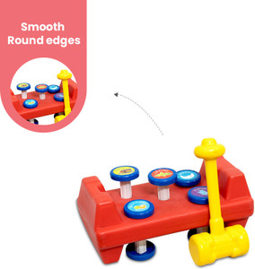 Ok Play Bang Bang, Plastic Toy With Hammer Rattle, Toy For Kid's Early ...