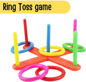 Koel Plastic Ring Toss Game Set Ring Target Hoopla Throw Game for Kid ...