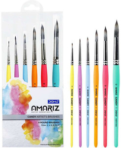 Flipkart.com | DOMS 6 Candy Artist's Brushes Round | For Acrylic, Water ...