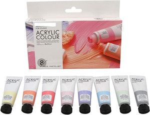 Flipkart.com | 53 Arts Acrylic Assorted Pastel Paint Tubes Set of 8 ...