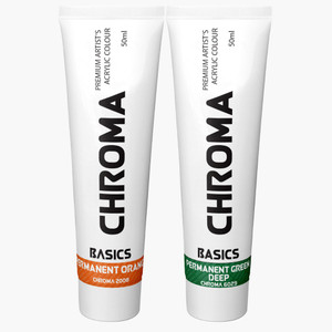 Flipkart.com | chroma Basic - Permanent Orange, Permanent Green Deep ...