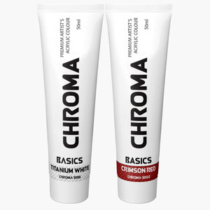 Flipkart.com | chroma Basic - Titanium White, Crimson red - 50ml ...