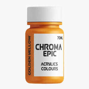 Flipkart.com | chroma Epic - Golden Yellow - 70ml Acrlic paint