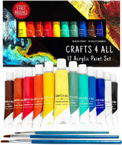 Flipkart.com | Amazing 12 Ml X 12 SHADES/ 12 COLOR ACRYLIC PAINT TUBE ...